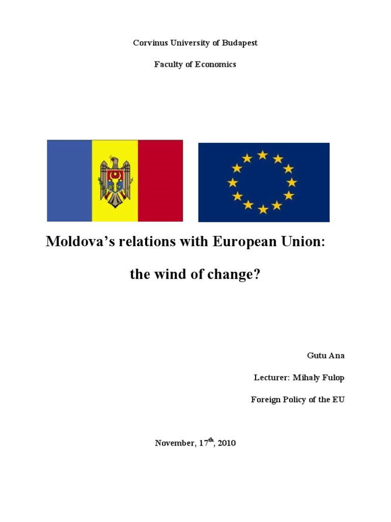 Moldova’s Relations with the European Union: From Historical Overview ...