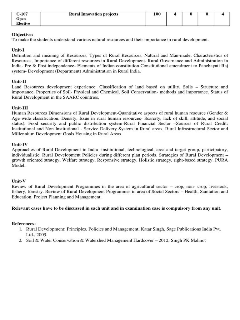 Rural Innovation Projects Overview | PDF | Career & Growth | Social Science