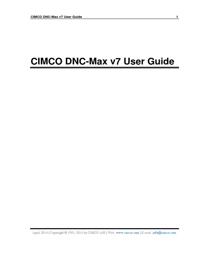 Cimco DNC Max 7 User Guide en | PDF | Directory (Computing) | Menu (Computing)