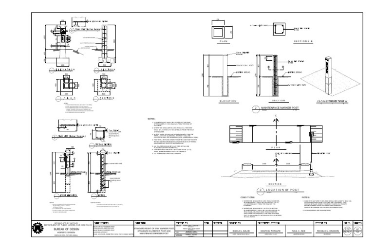 STNDRD Kilometer Post & Maintainance Marker Post - P | PDF | Concrete ...