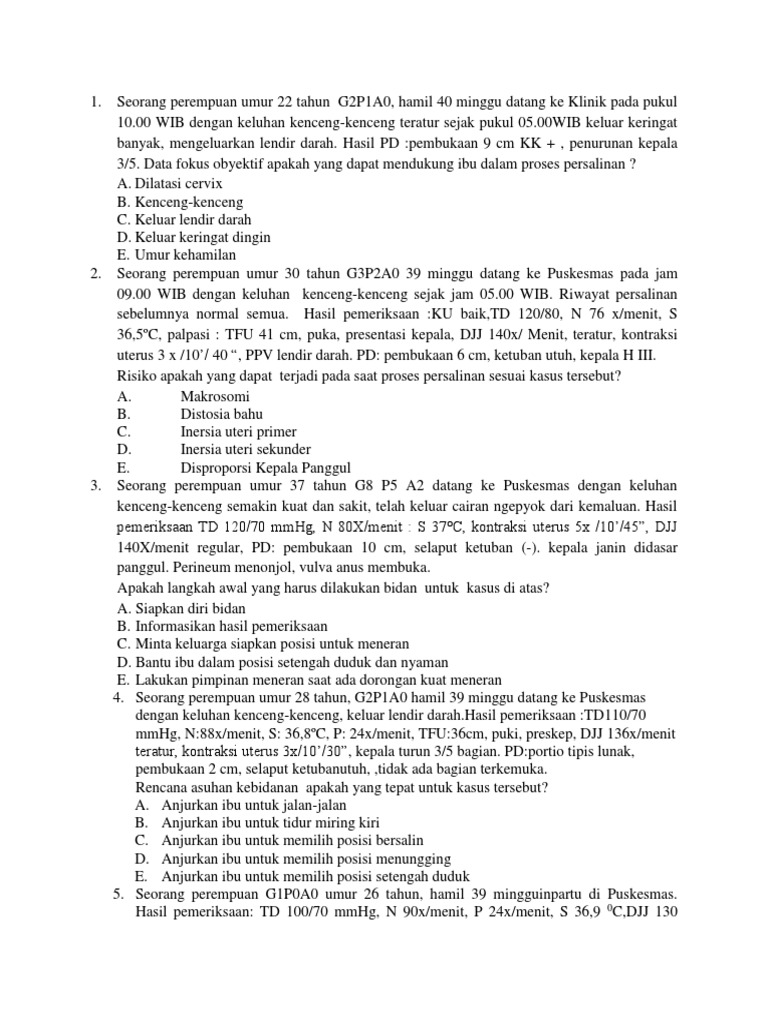 Latihan Soal Bulin | PDF