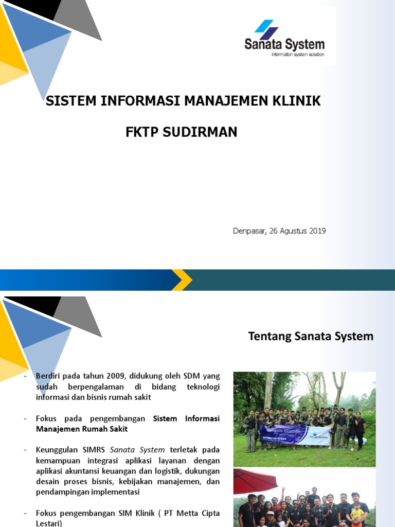 Presentasi SIM Klinik FKTP Sudirman | PDF