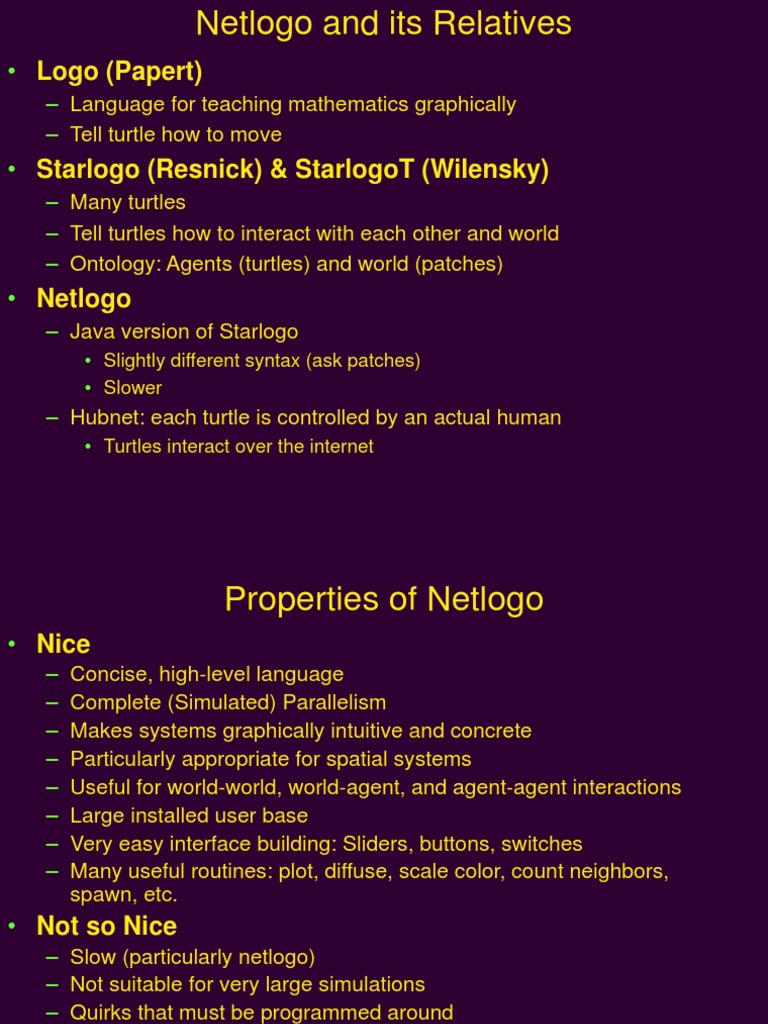 Netlogo | PDF | Formalism (Deductive) | Theory Of Computation