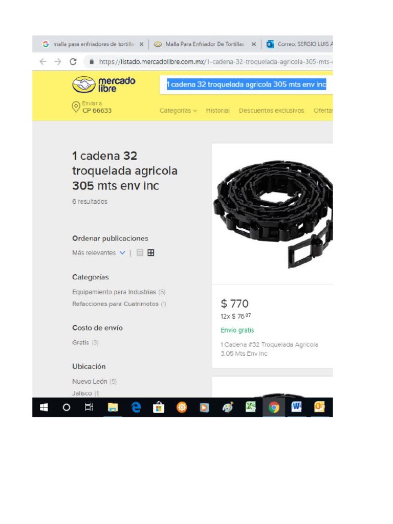 Cadena Troquelada Agricola | PDF