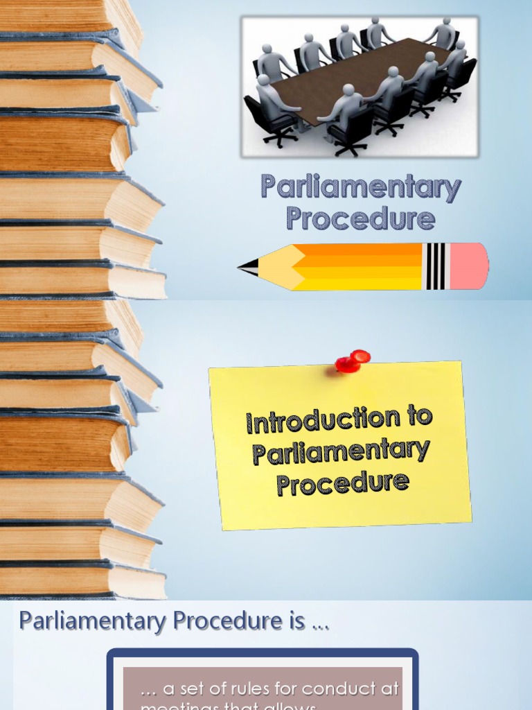 Parliamentary Procedure Lecture | PDF | Separation Of Powers ...
