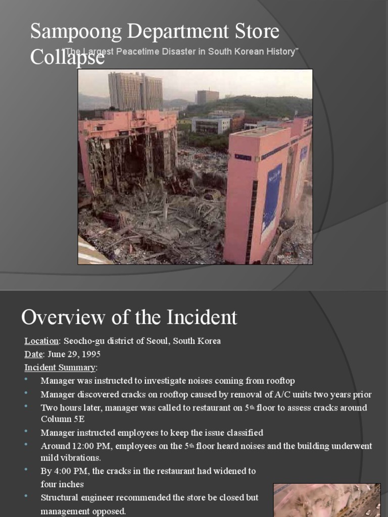 Sampoong Department Store Collapse: "The Largest Peacetime Disaster in ...