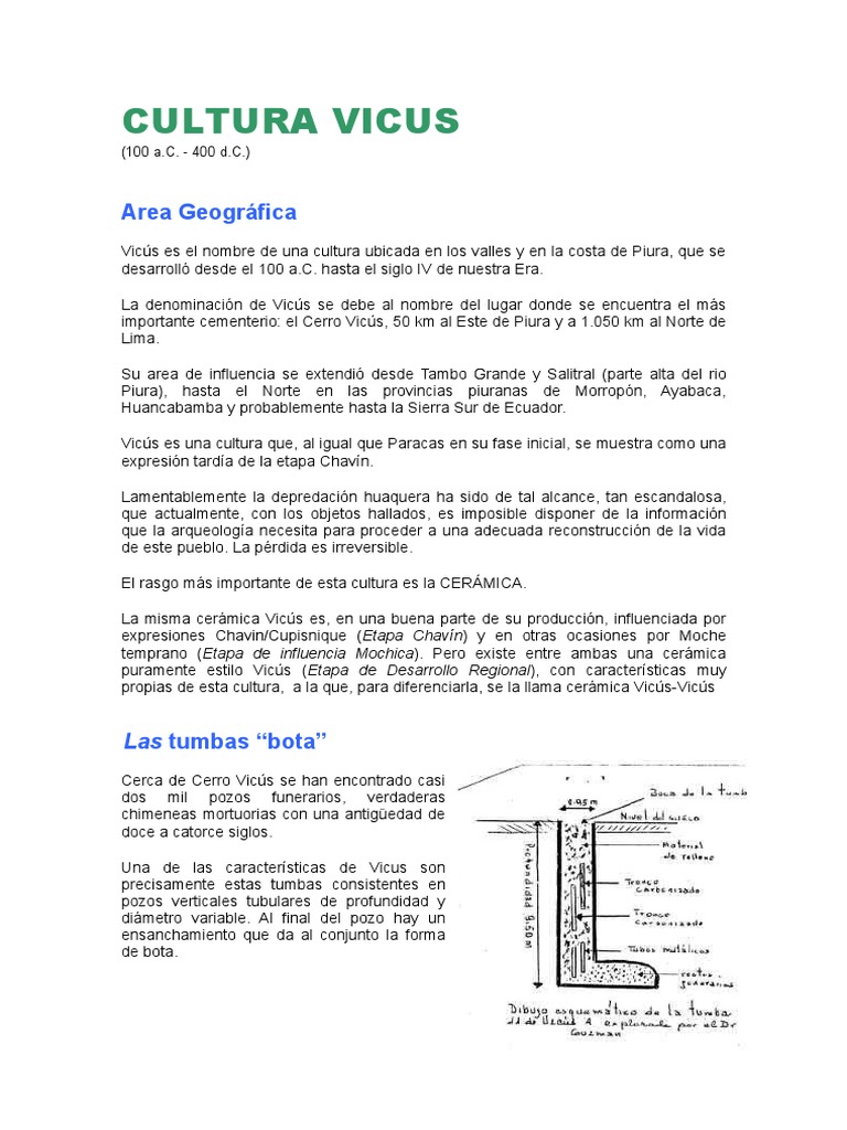 Cultura Vicús: Tumbas y Cerámica | PDF | Andes | Era precolombina