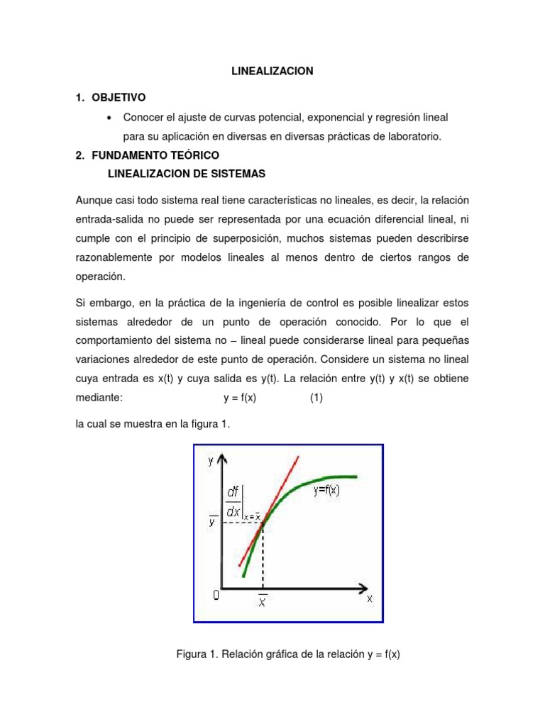 Linealizacion | PDF | Sistema de ecuaciones lineales | Linealidad