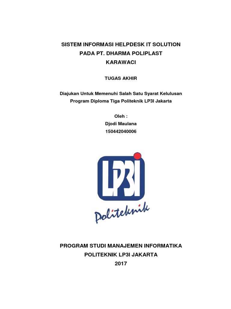 TA Project Aplikasi Helpdesk IT Solution | PDF
