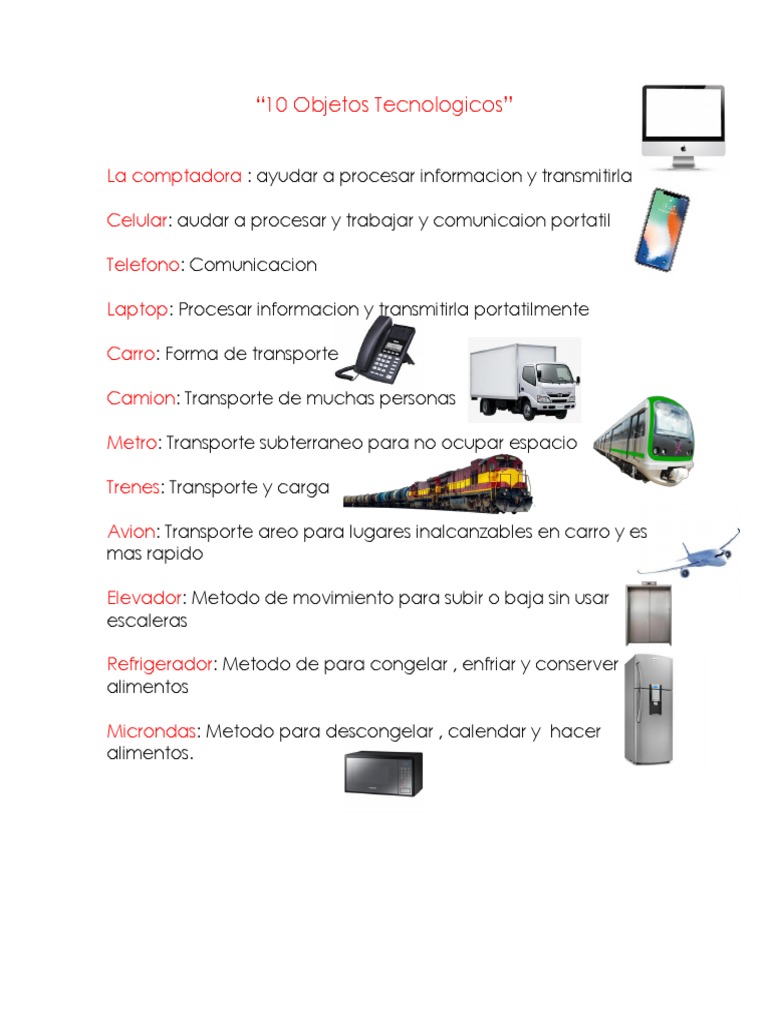 10 Objetos Tecnologicos | PDF