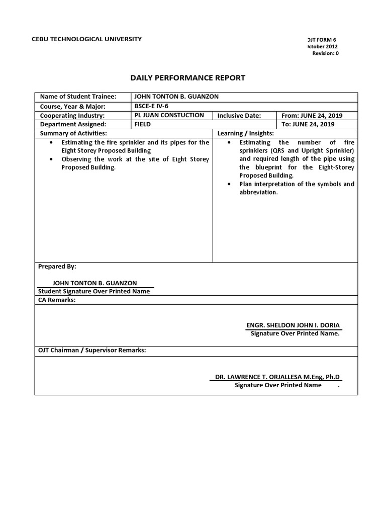 Accomplishment Report Week 2 | PDF | Concrete | Civil Engineering