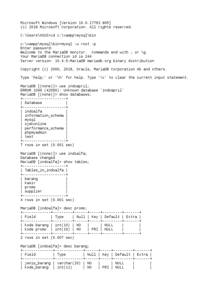 Basdat | PDF | My Sql | Databases