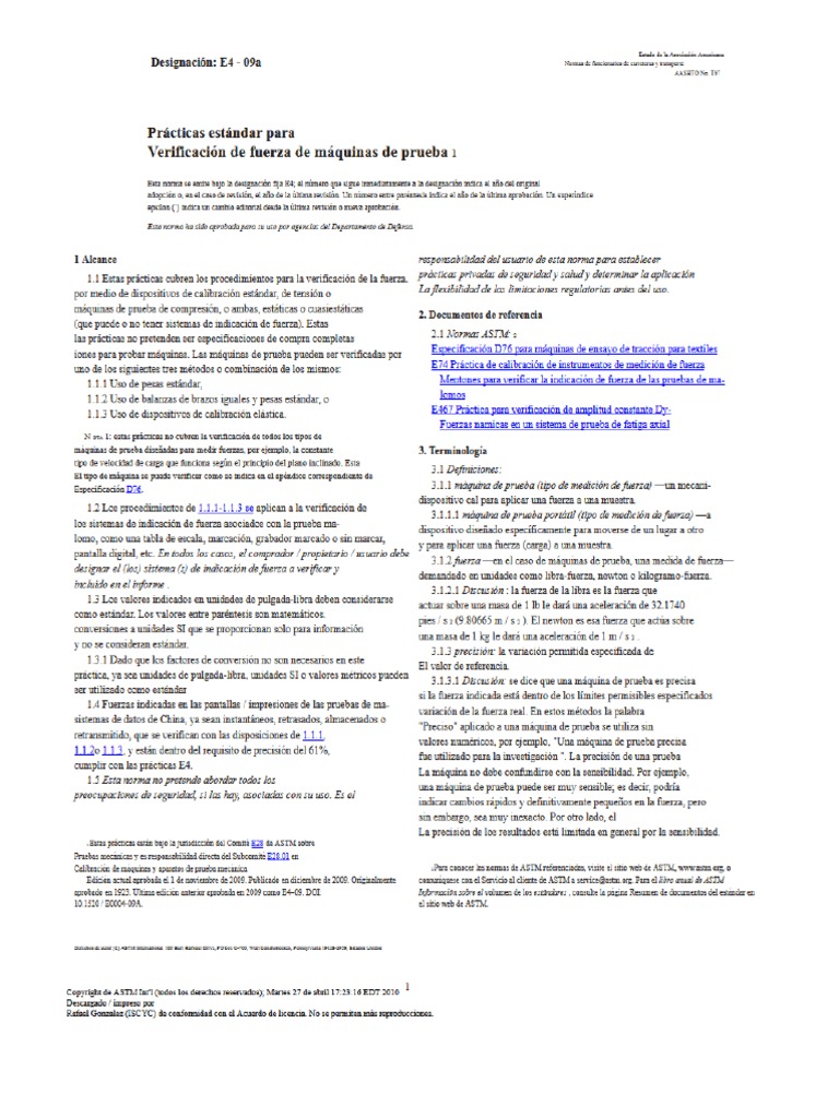 Astm E4 | PDF