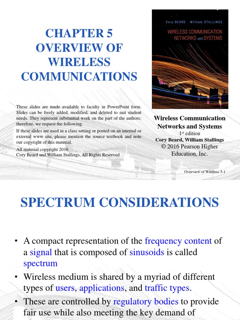 Lecture 5 - Chapter 5 - Overview of Wireless Communication PDF | PDF ...