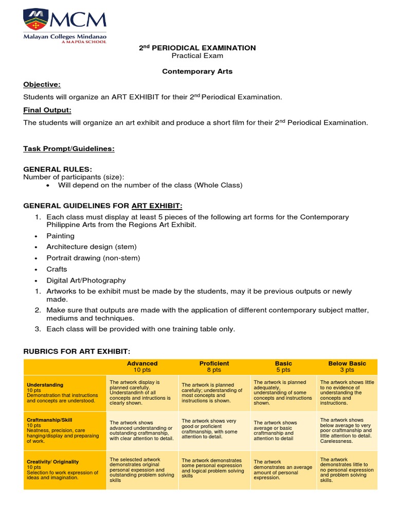 Conteporary Arts 2nd Quarter Exam | PDF | Contemporary Art | Test ...