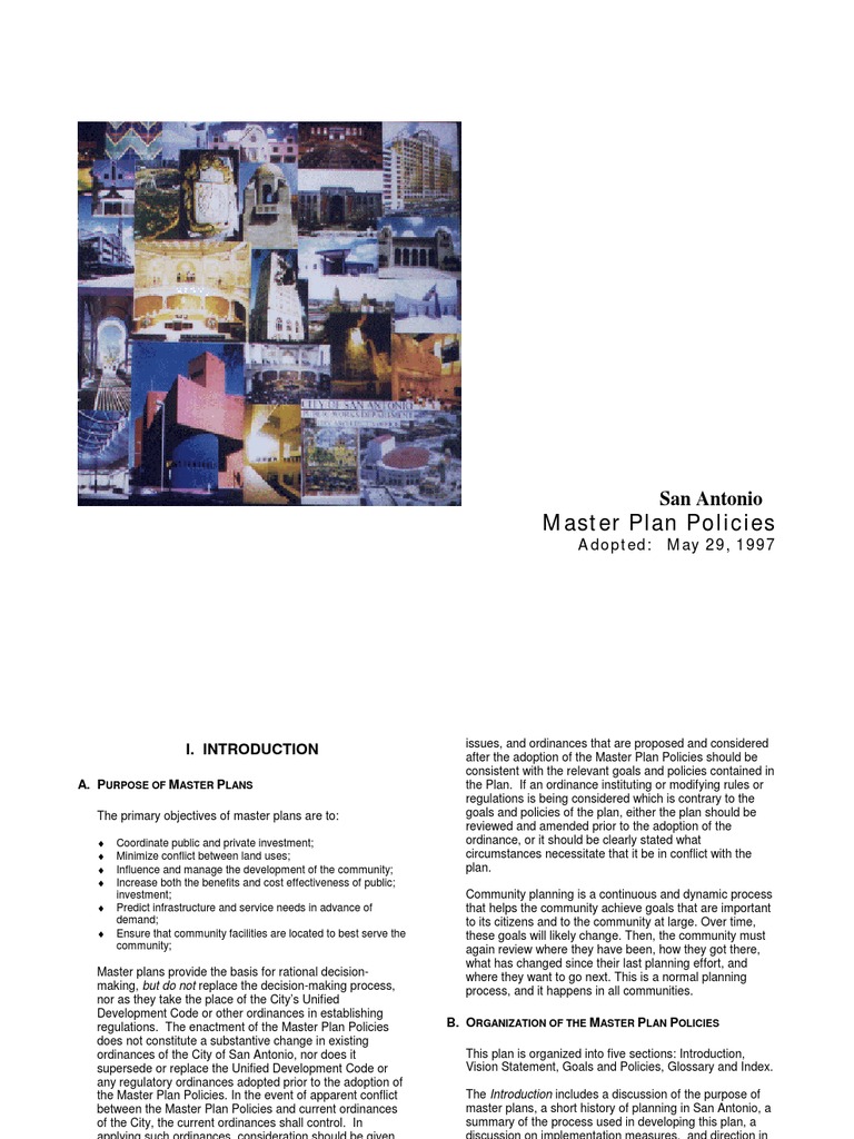 City of San Antonio Master Plan | Download Free PDF | City | Economic ...
