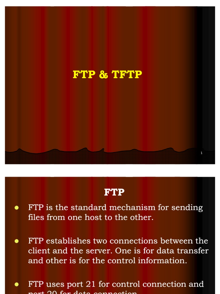 FTP-TFTP | File Transfer Protocol | Transmission Control Protocol