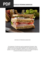 Types and Classification of Sandwiches | PDF | Sandwich | Grilling