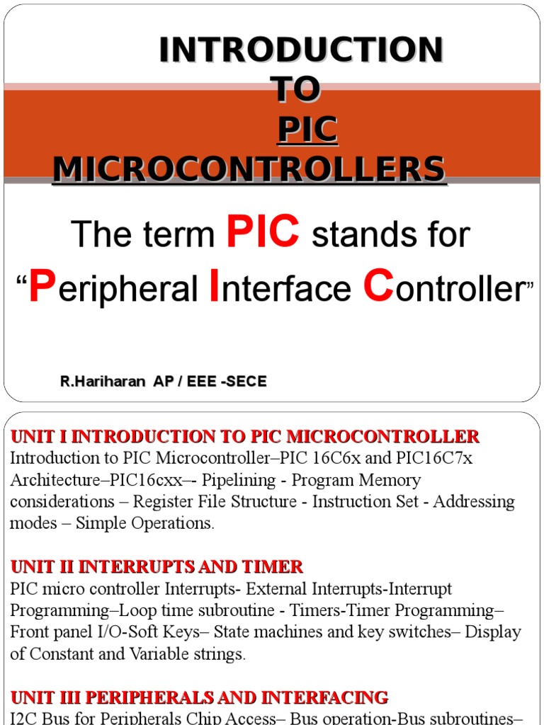 Peripheral Interface Controller | PDF | Arm Architecture | Microcontroller