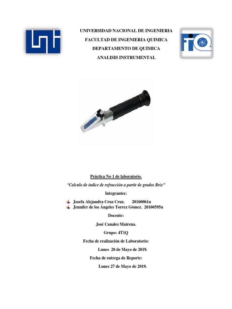 Medición de grados Brix en diferentes soluciones utilizando ...