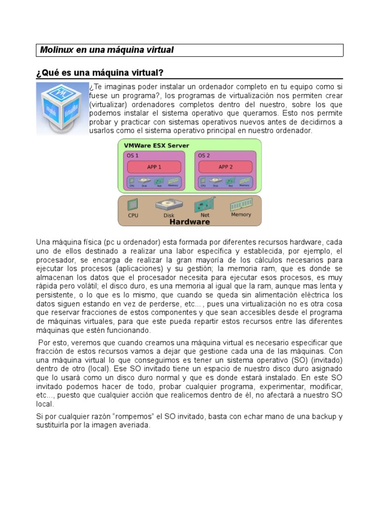 Molinux 6.0 en Virtual Box | PDF | Virtualización | Máquina virtual