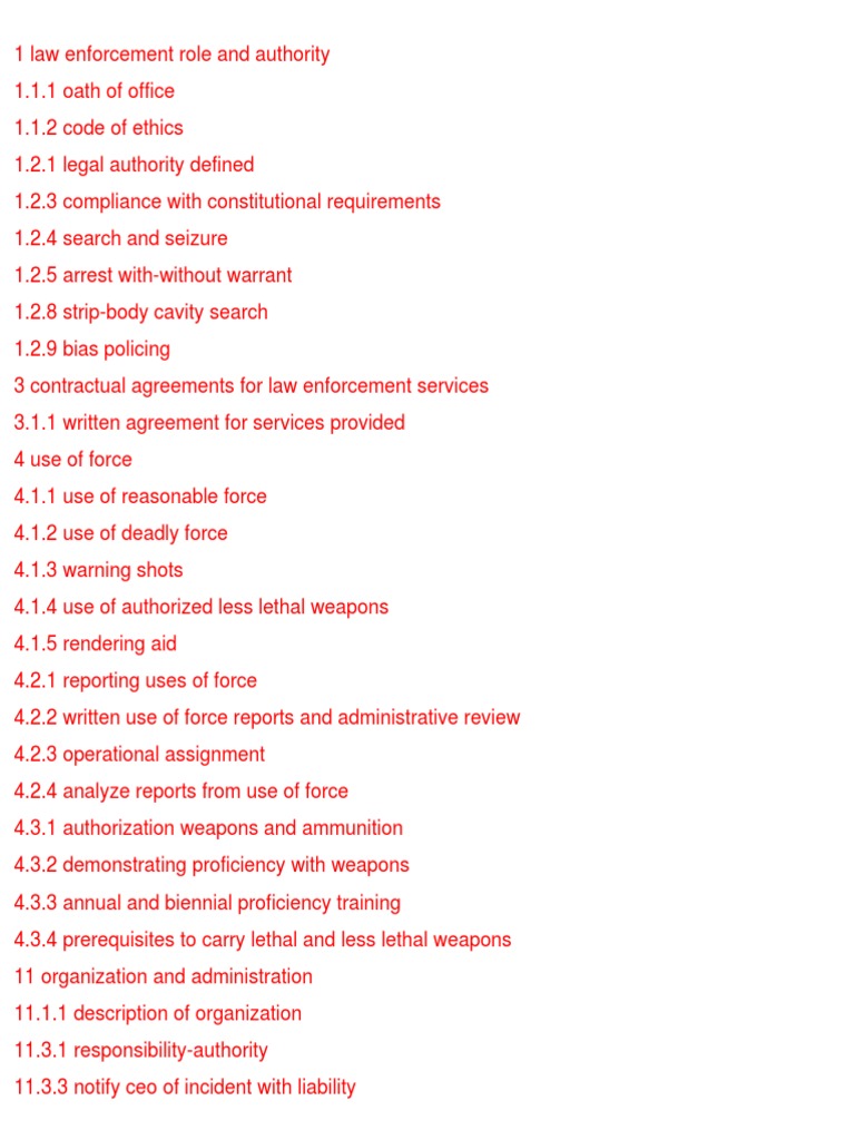 CALEA Law Enforcement Manual v 6.5 All Standards | Search And Seizure ...