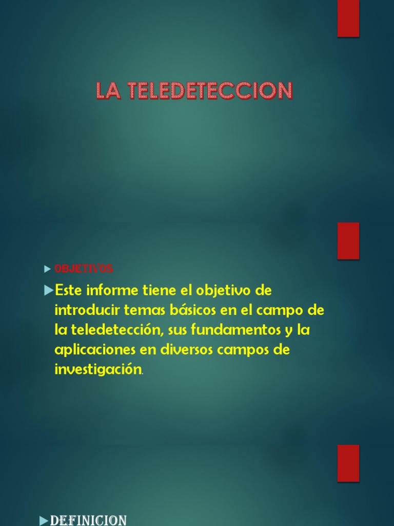 Introducción a la Teledetección | PDF | Sensores remotos | Tierra