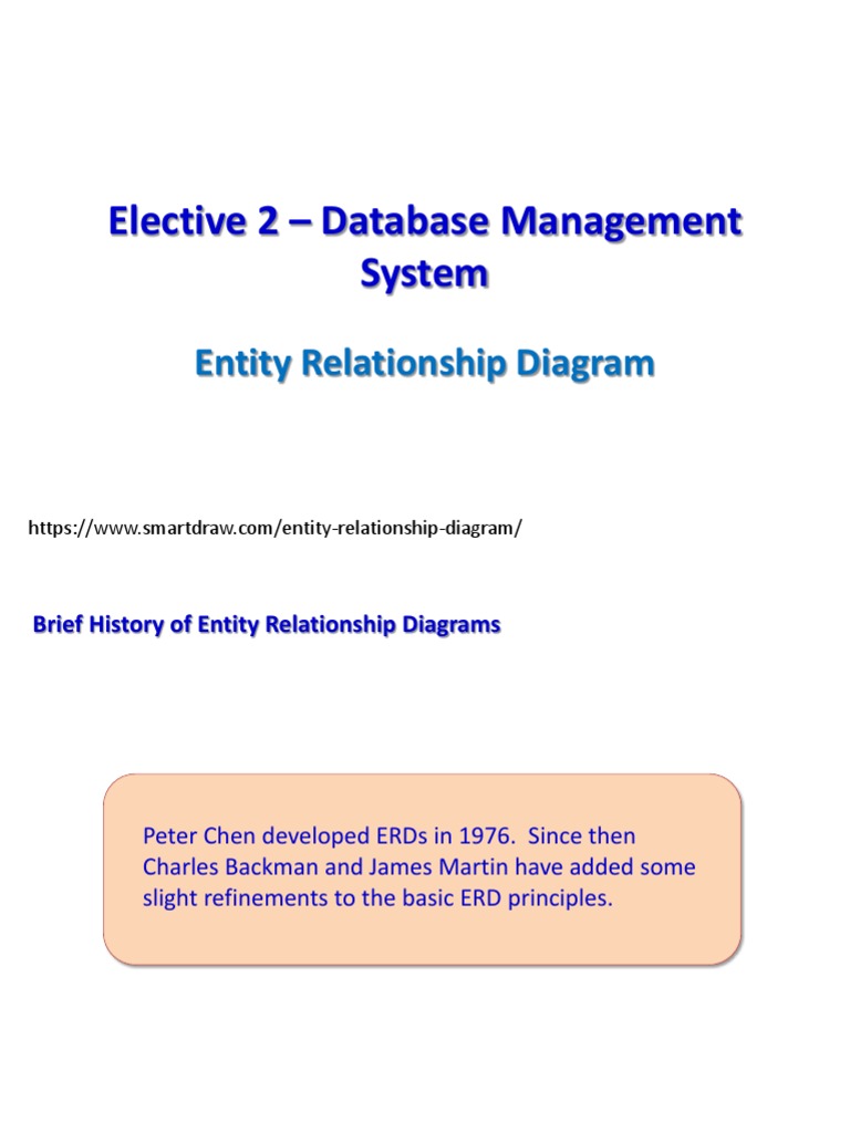 ERD Lecture | PDF | Data Model | Information Retrieval