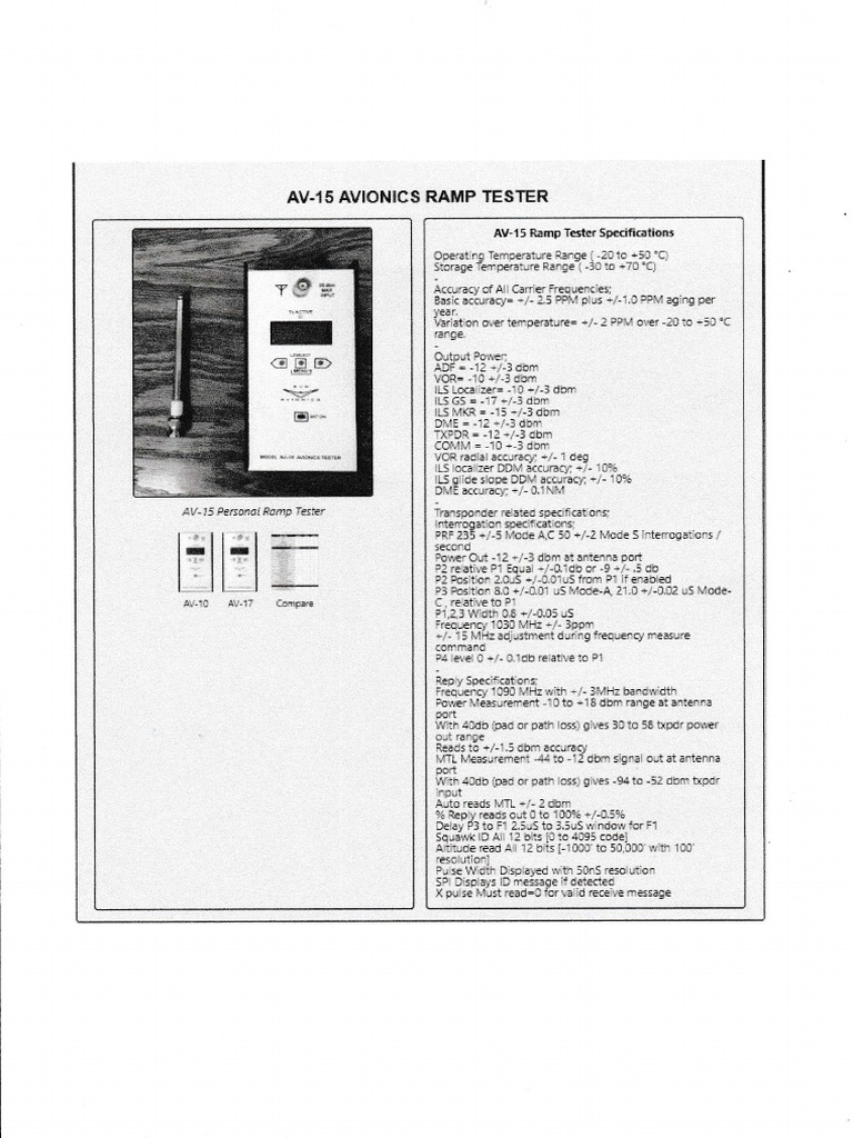AV-15 Avionics Ramp Tester Overview | PDF | Teaching Methods ...