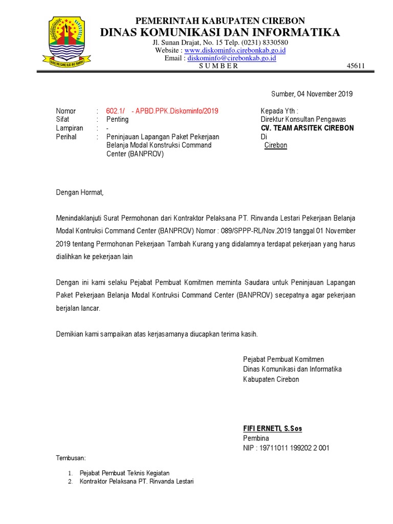 Surat PPK Ke Konsultan | PDF