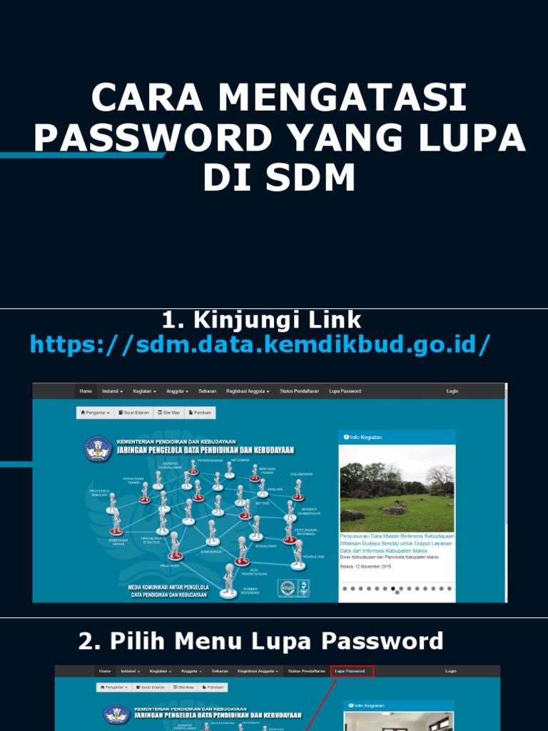 Reset Password SDM Kemdikbud | PDF