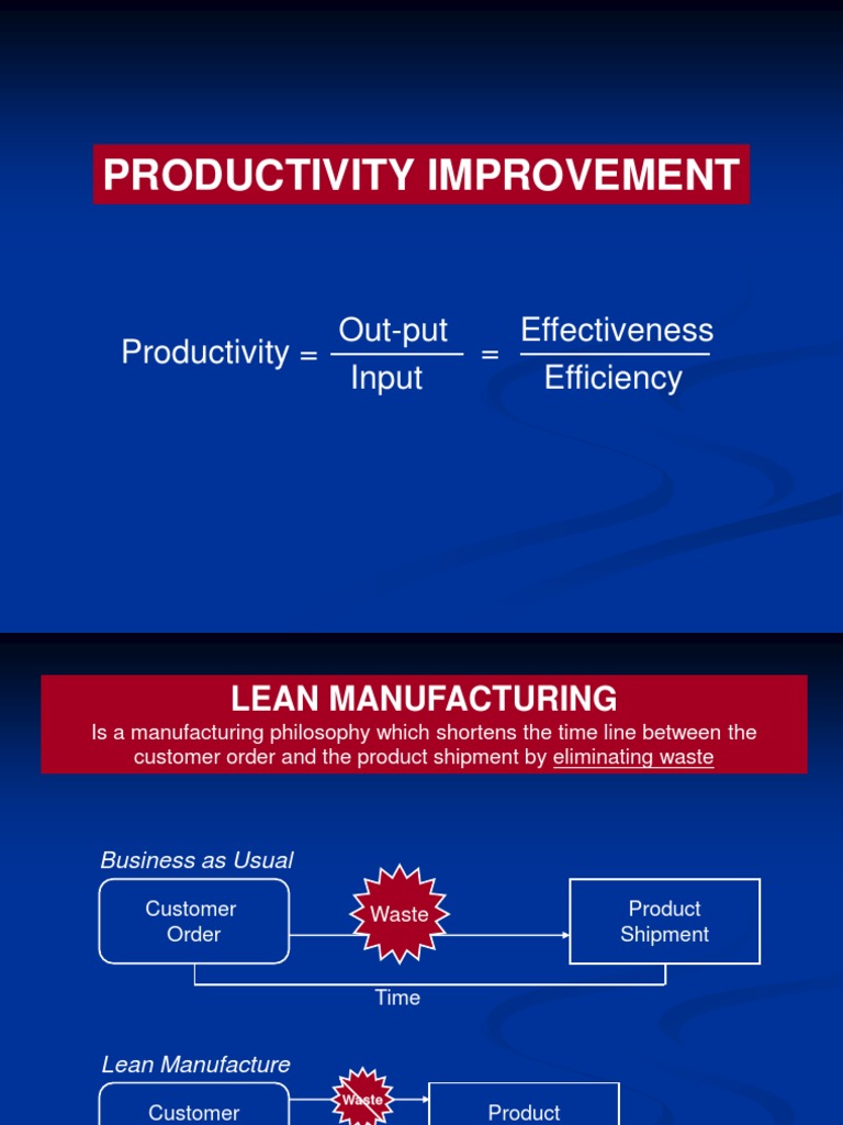 Eliminating Waste and Improving Productivity through Lean Principles ...
