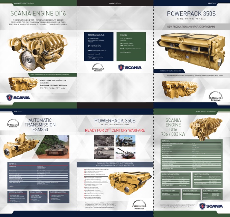 RENK France New Powerpack 350S | PDF | Transmission (Mechanics) | Engines