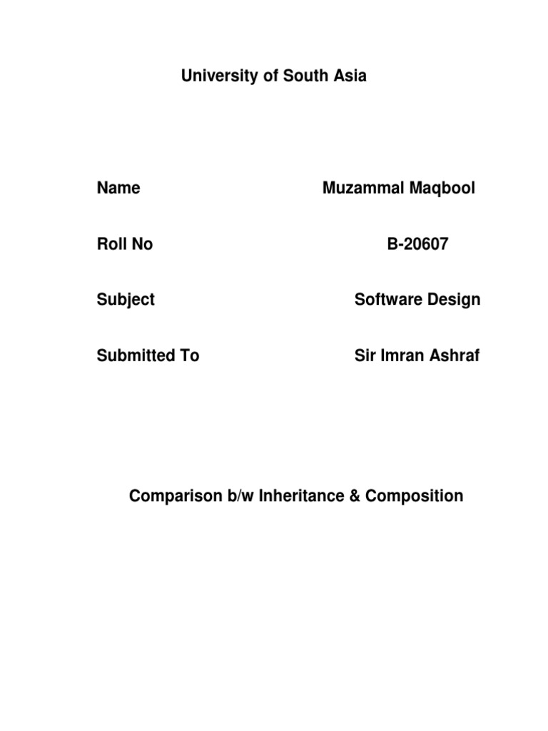 Inheritance Vs Composition | PDF | Inheritance (Object Oriented ...
