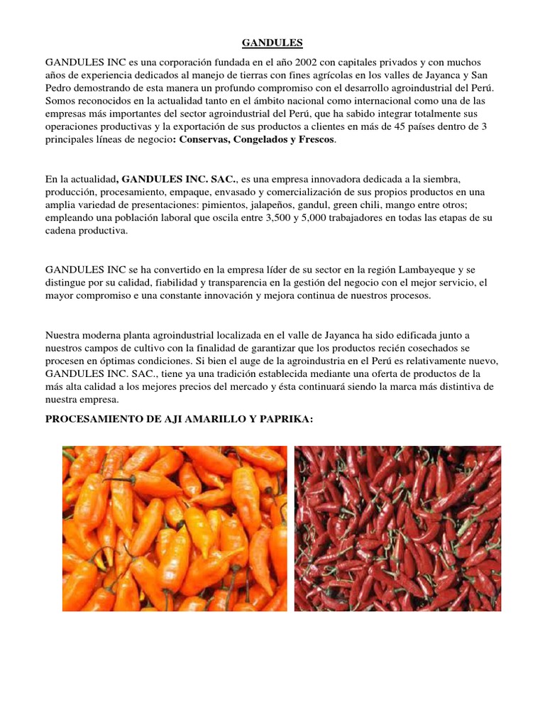 Flujograma para El Aji | PDF | Agronegocios | Ají picante