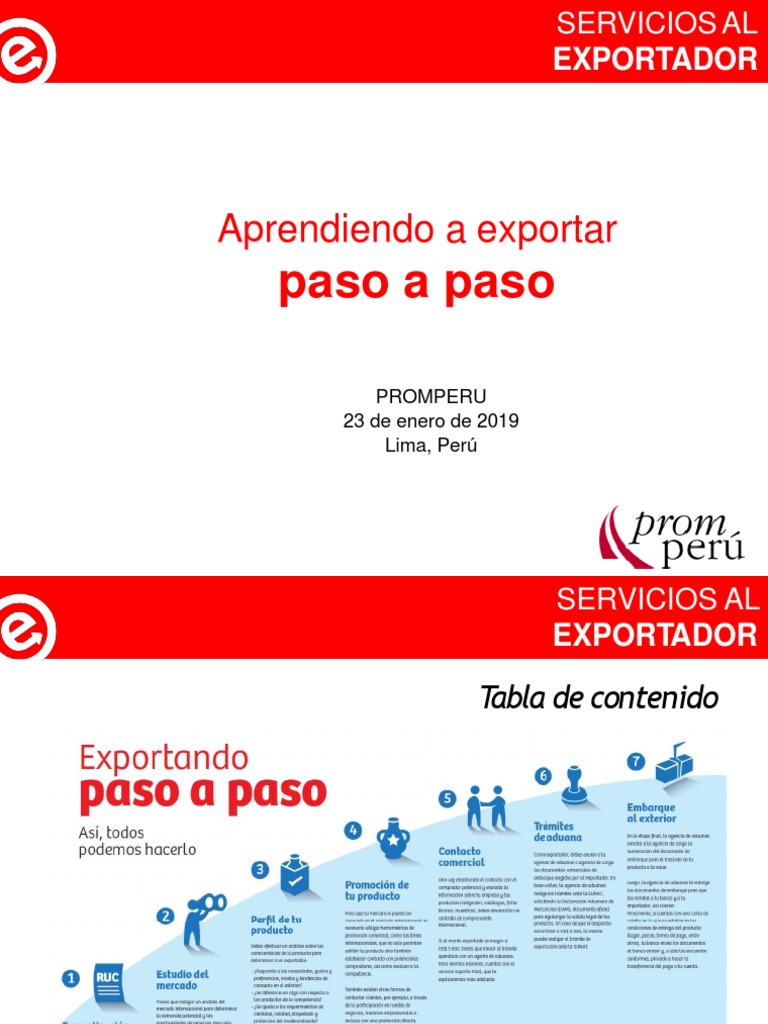Clase 4 Exportar Paso A Paso Senati | PDF | aduana | Exportaciones