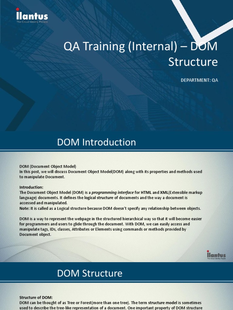 DOM Structure | PDF | Document Object Model | Html Element