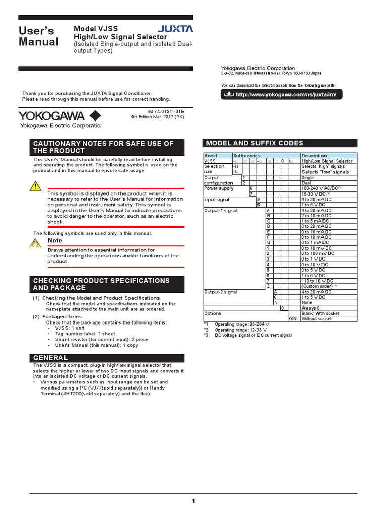 VJSS Low Signal Selector Manual | PDF | Electrical Wiring | Power Supply