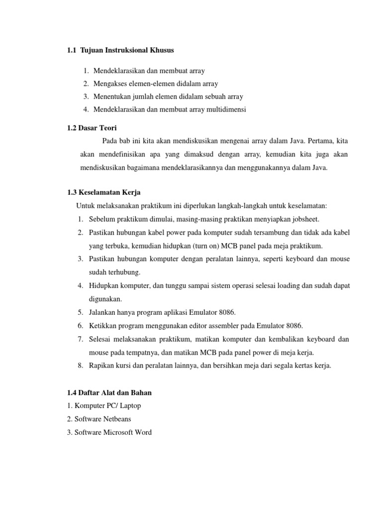 Laporan Pbo Array | PDF