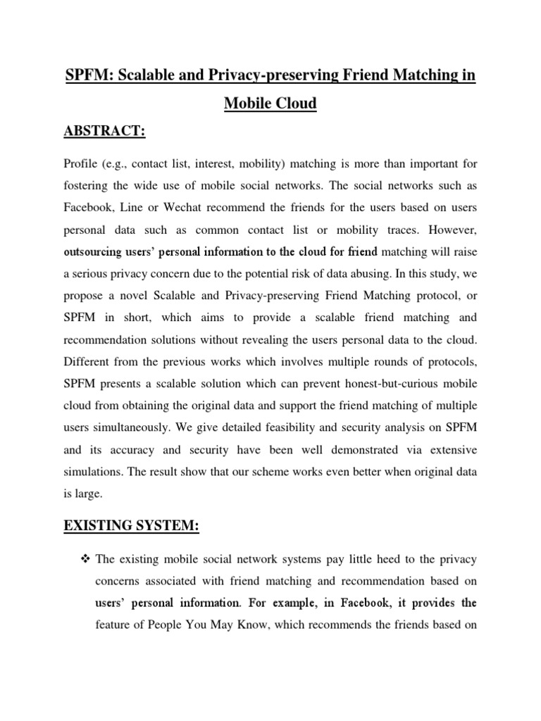 SPFM Scalable and Privacy-Preserving Friend | PDF | Internet ... SPFM Scalable and Privacy-Preserving Friend | PDF | Internet ...