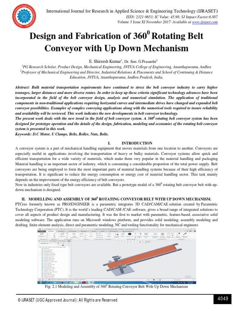 360 Degree Conveyor Belt PDF | PDF | Engineering | Mechanical Engineering