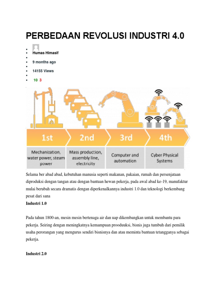 Perbedaan Revolusi Industri 4 | PDF