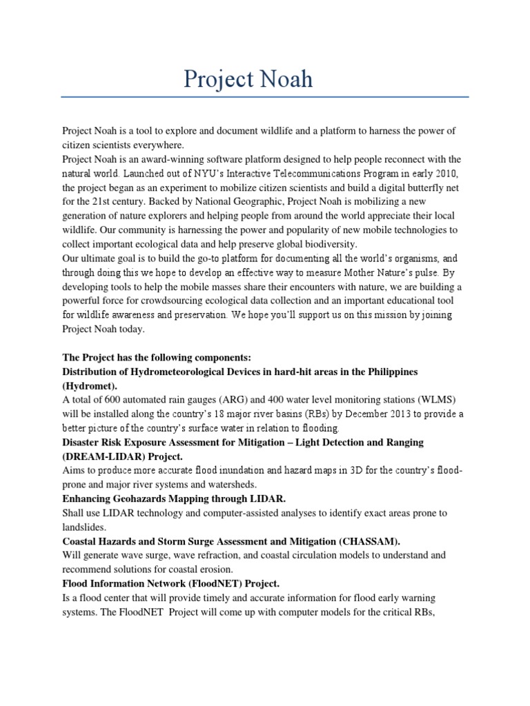 Project Noah | PDF | Flood | Landslide