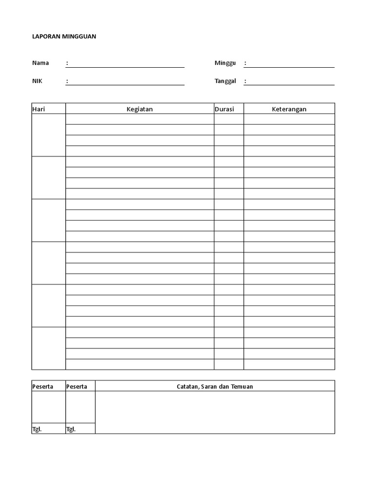 Contoh Log Book Magang | PDF