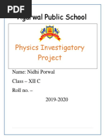 Physics Practical Project For Class XII | PDF | Electromagnetic ...