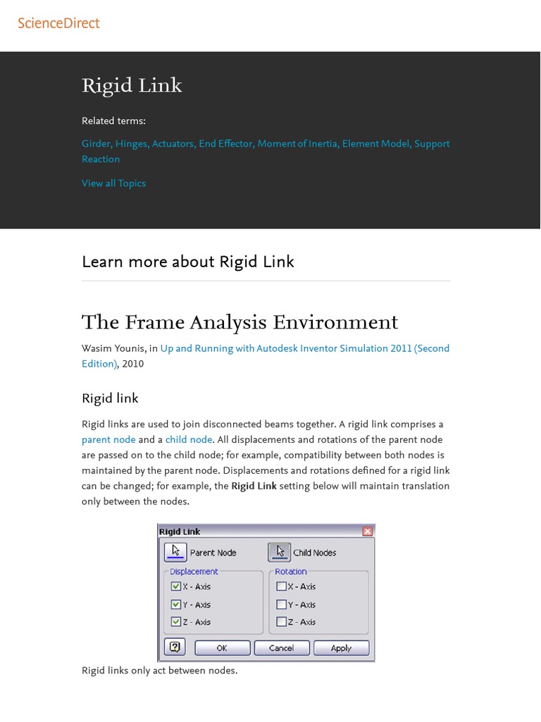 Rigid Link | PDF | Orbit | Beam (Structure)