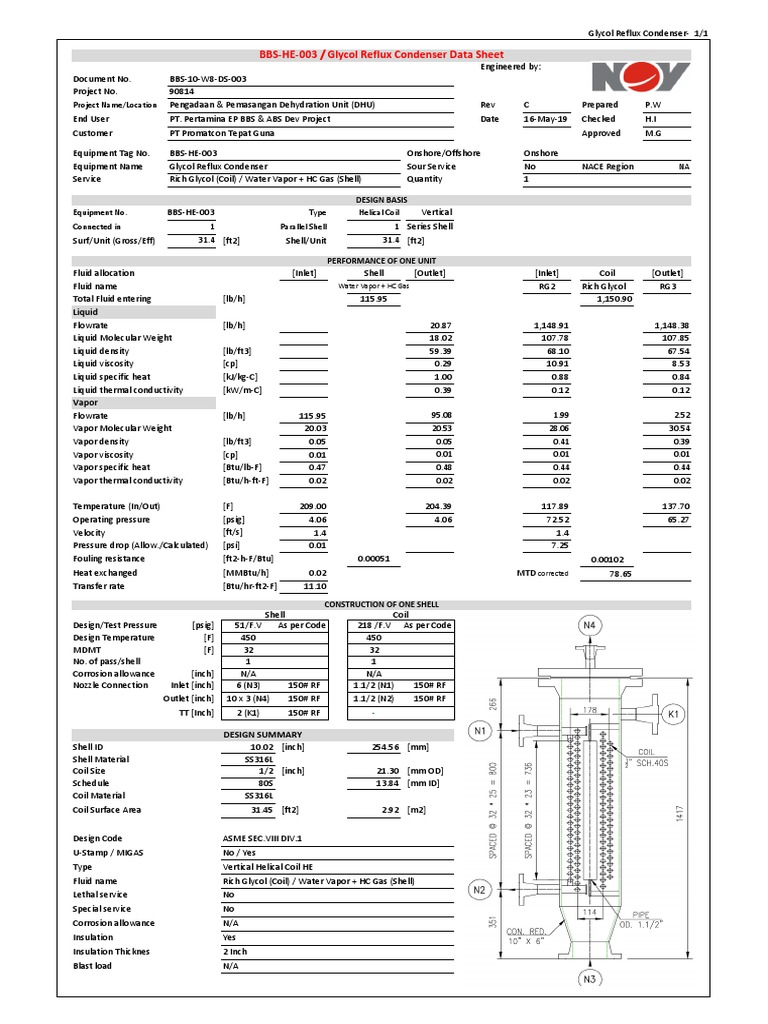 BBS-10-W8-DS-003 - C - TEG Reflux Condenser DS PDF | PDF | British ...