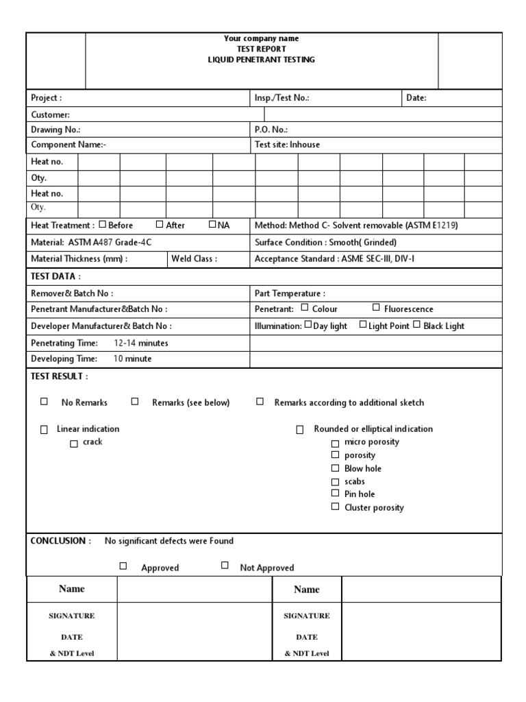 LPT Report | PDF | Nondestructive Testing | Business Process