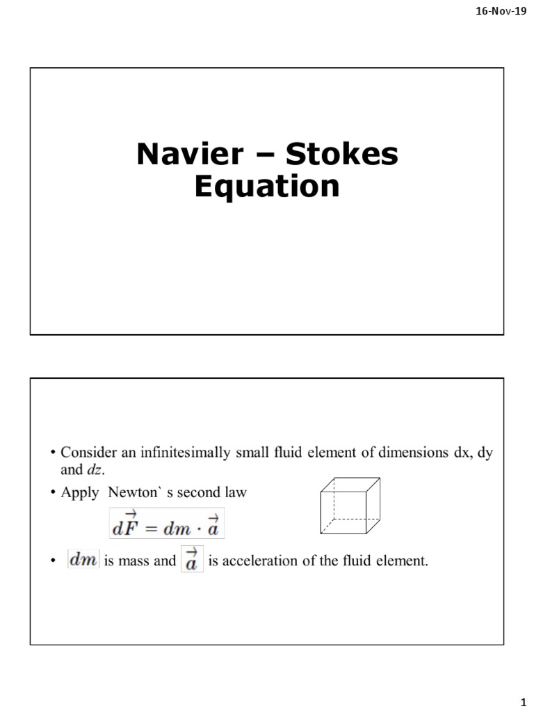 Navier - Stokes Equation PDF | Download Free PDF | Navier–Stokes ...