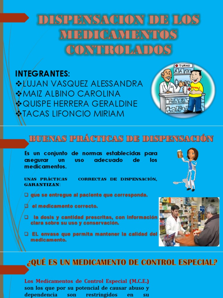 DISPENSACION DE LOS MEDICAMENTOS CONTROLADOS.pptx | Medicamentos con ...